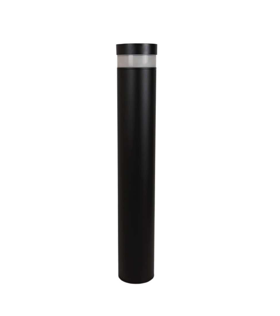 LED SOLAR BOLLARD BLACK 1M(H) 3K 5K SWITCHABLE 236LM - Ozlite