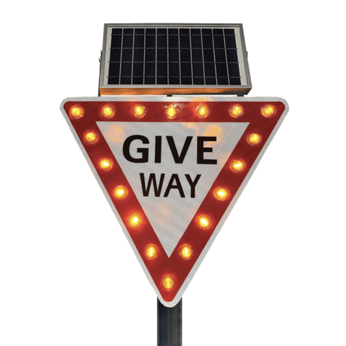 3.6W LED SOLAR ENHANCED GIVE WAY SIGN - Ozlite