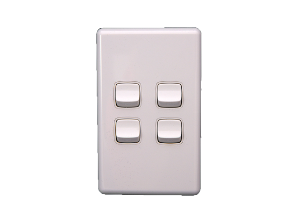 4 Gang Switch - White - Ozlite